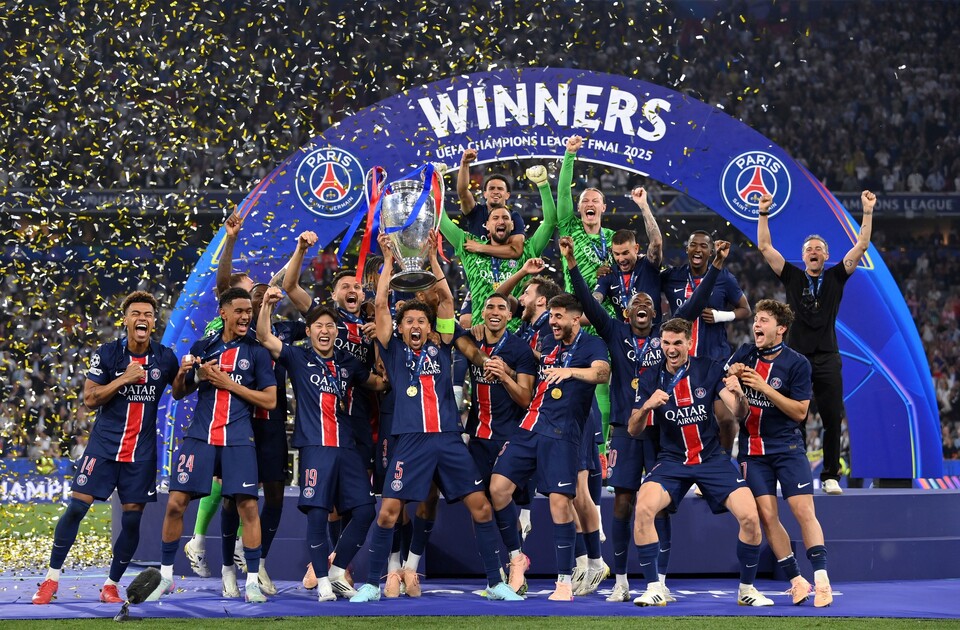 '이강인 결장' PSG, 인터밀란 상대로 5-0 대승... 창단 55년 만에 첫 UCL 우승